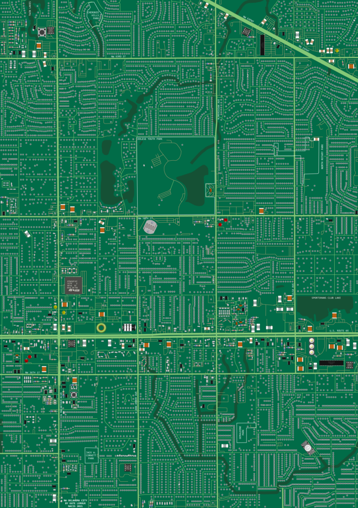 Circuit board map – Kate Leroux · Cartographer